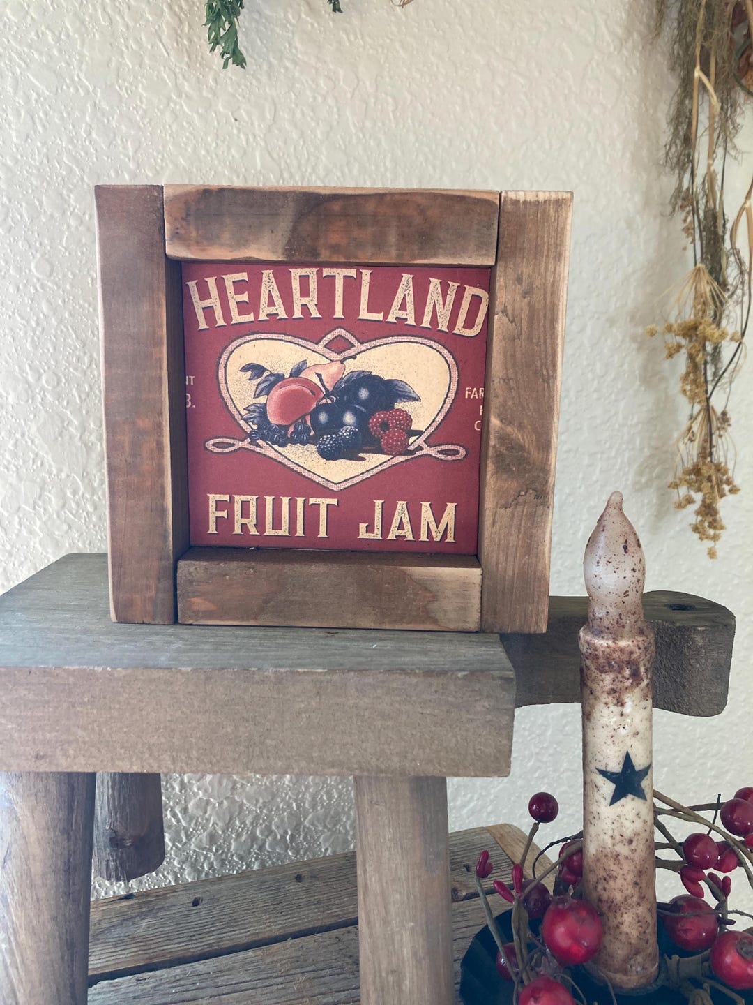 Fruit Jam Vintage Inspired Sign/ Primitive Sign/ Homemade Fruit Jam ...