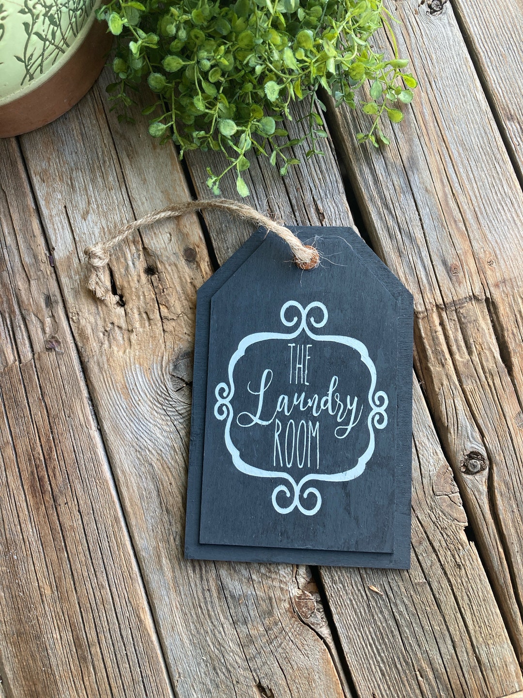 Jumbo Laundry Tag/ Laundry Decor Farmhouse Decor Wood Tag Farmhouse ...