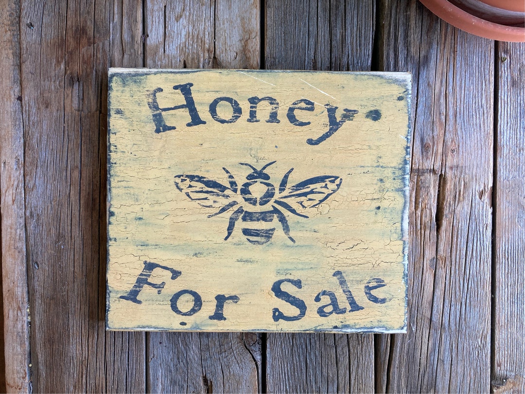 Honey for Sale Sign / Primitive Sign Vintage Decor, Primitive Decor ...