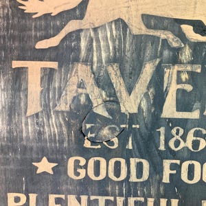 Black Horse Tavern Primitive Sign Vintage Decor, Primitive Decor Rustic ...