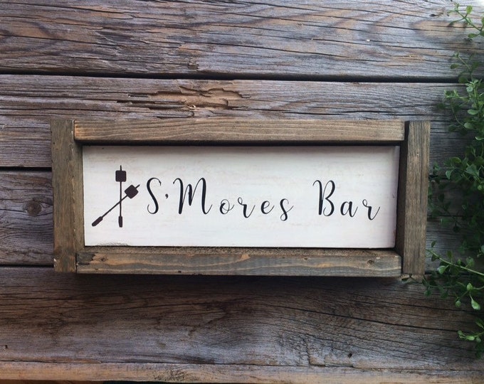 Smores Bar Sign/ Farmhouse Sign/ Kitchen Sign / Wood Signs - Etsy