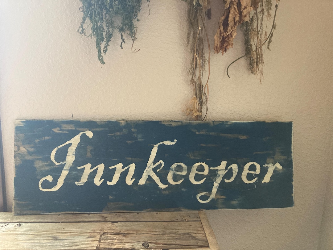 Primitive Innkeeper Sign- Large/ Colonial Sign, Primitive Decor Rustic ...
