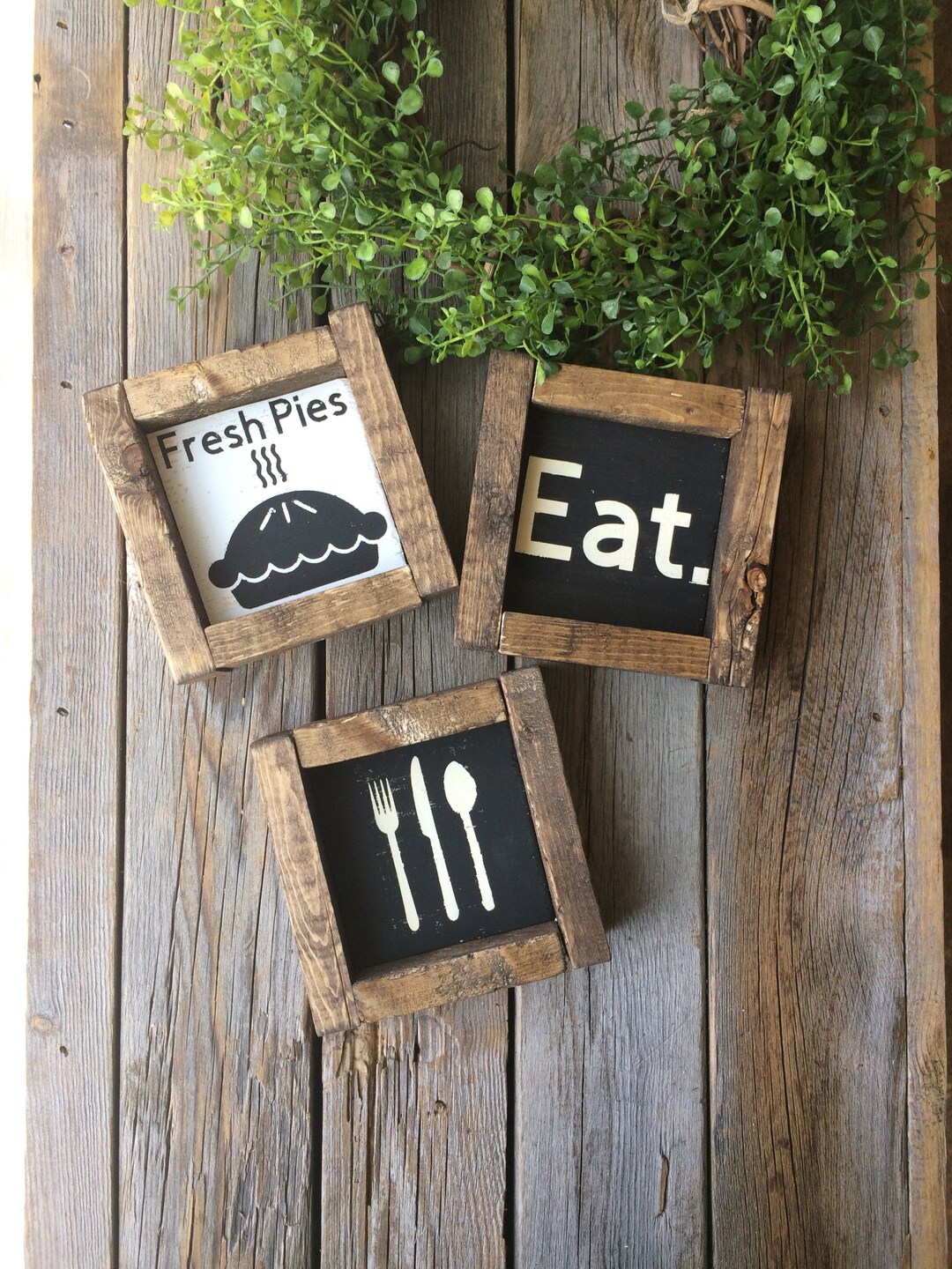 Farmhouse Signs Kitchen Signs/ Farmhouse Kitchen/ Eat Sign/ Fresh Pies ...