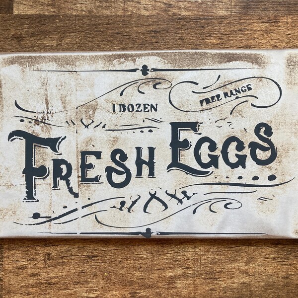 Fresh Eggs Sign - Etsy