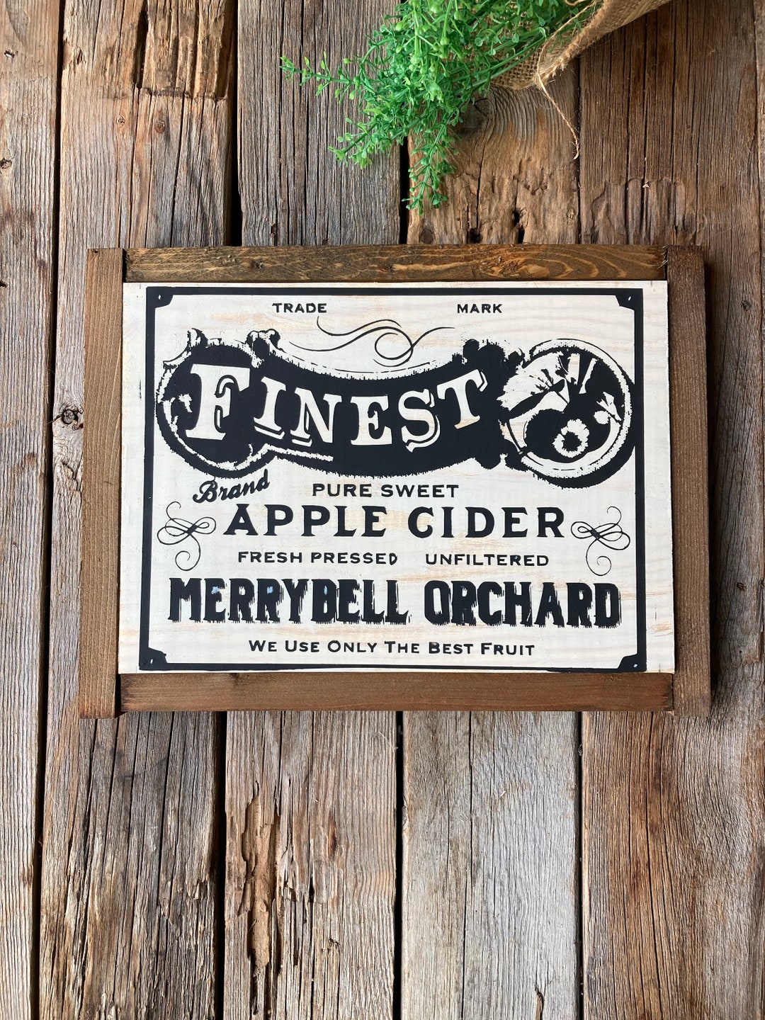 Apple Orchard Sign / Fall Sign/ Primitive Fall Decor Vintage Inspired ...