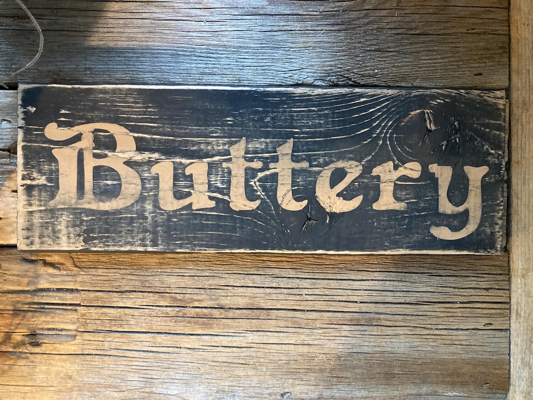 Buttery Sign Vintage Decor, Primitive Decor Rustic Sign/ Vintage Dining ...