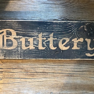 Buttery Sign Vintage Decor, Primitive Decor Rustic Sign/ Vintage Dining ...