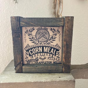 Vintage Rustic Kitchen Signs/ Flour White Rice Corn Meal Primitive ...