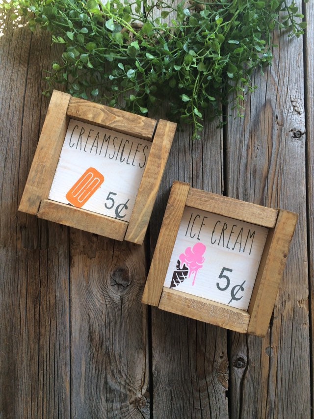 Summer Signs Ice Cream Sign Creamsicle Sign/ Tiered Tray Sign - Etsy