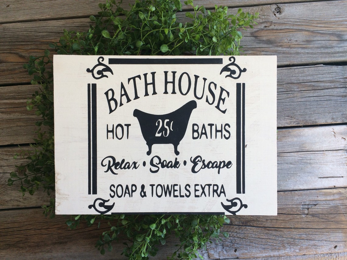 Bathroom Signs/ Farmhouse Signs/ Farmhouse Decor/ Bathroom - Etsy