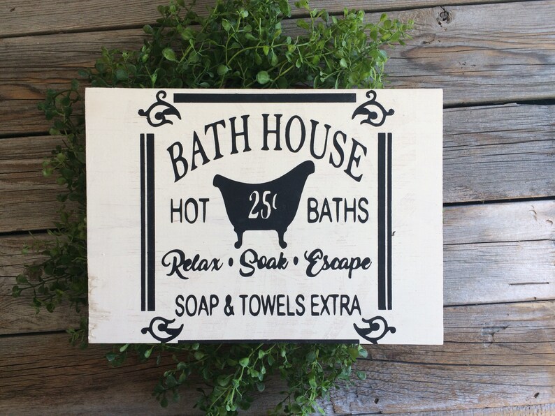 Bathroom Signs/ Farmhouse Signs/ Farmhouse Decor/ Bathroom - Etsy