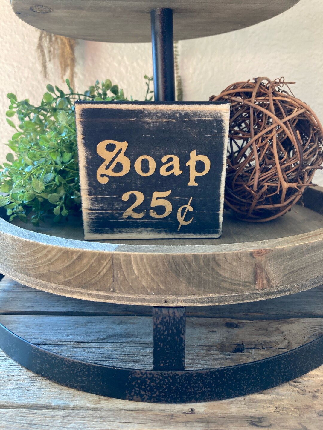 Soap Sign Prim Wood Block Sign Vintage Decor, Primitive Decor Rustic ...