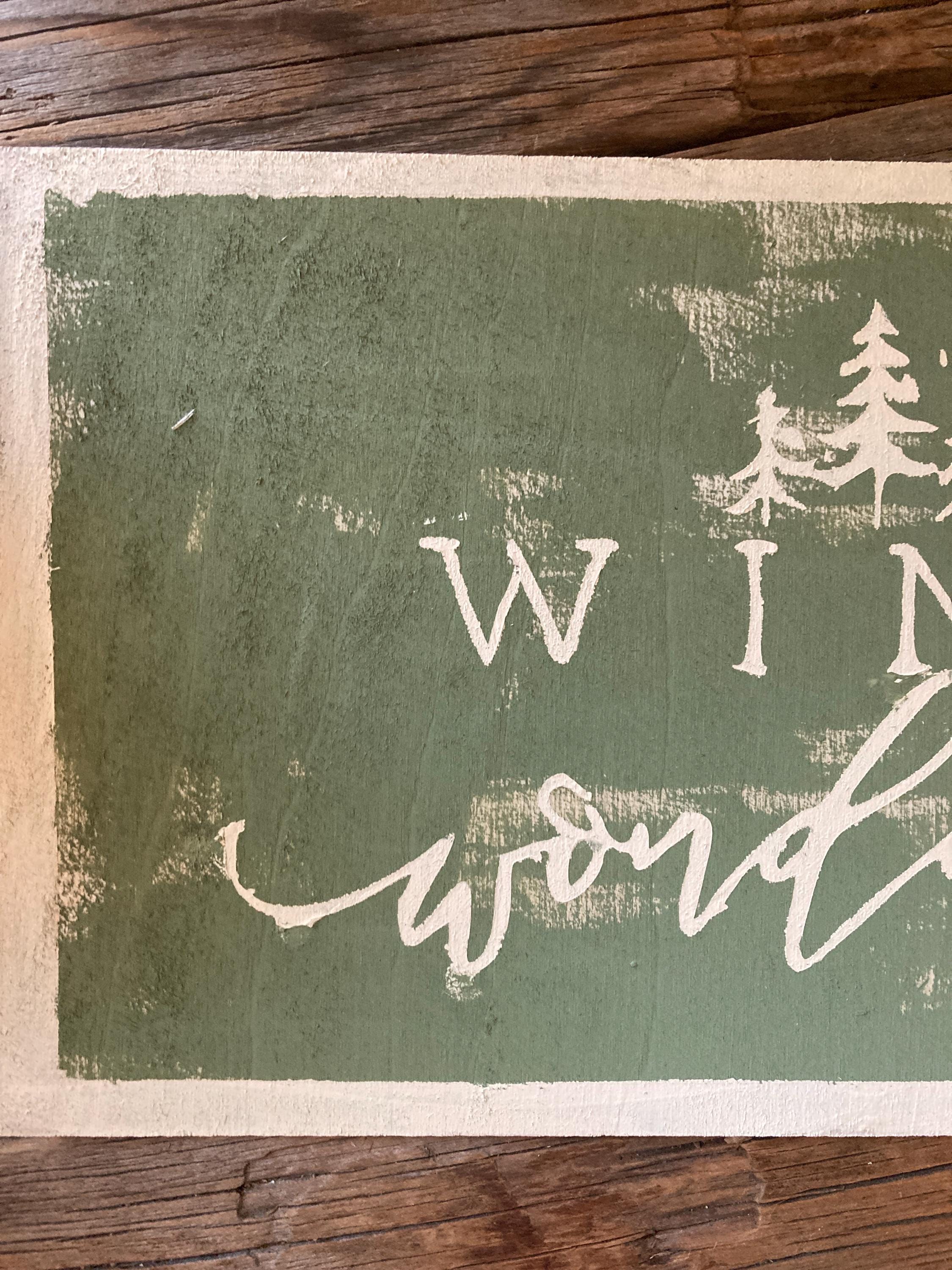 Winter Wonderland Sign Christmas Sign/ Primitive Christmas Sign Decor ...