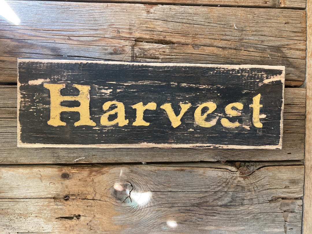 Primitive Fall Harvest Sign Fall Sign Farmhouse Sign/ / Prim Decor ...