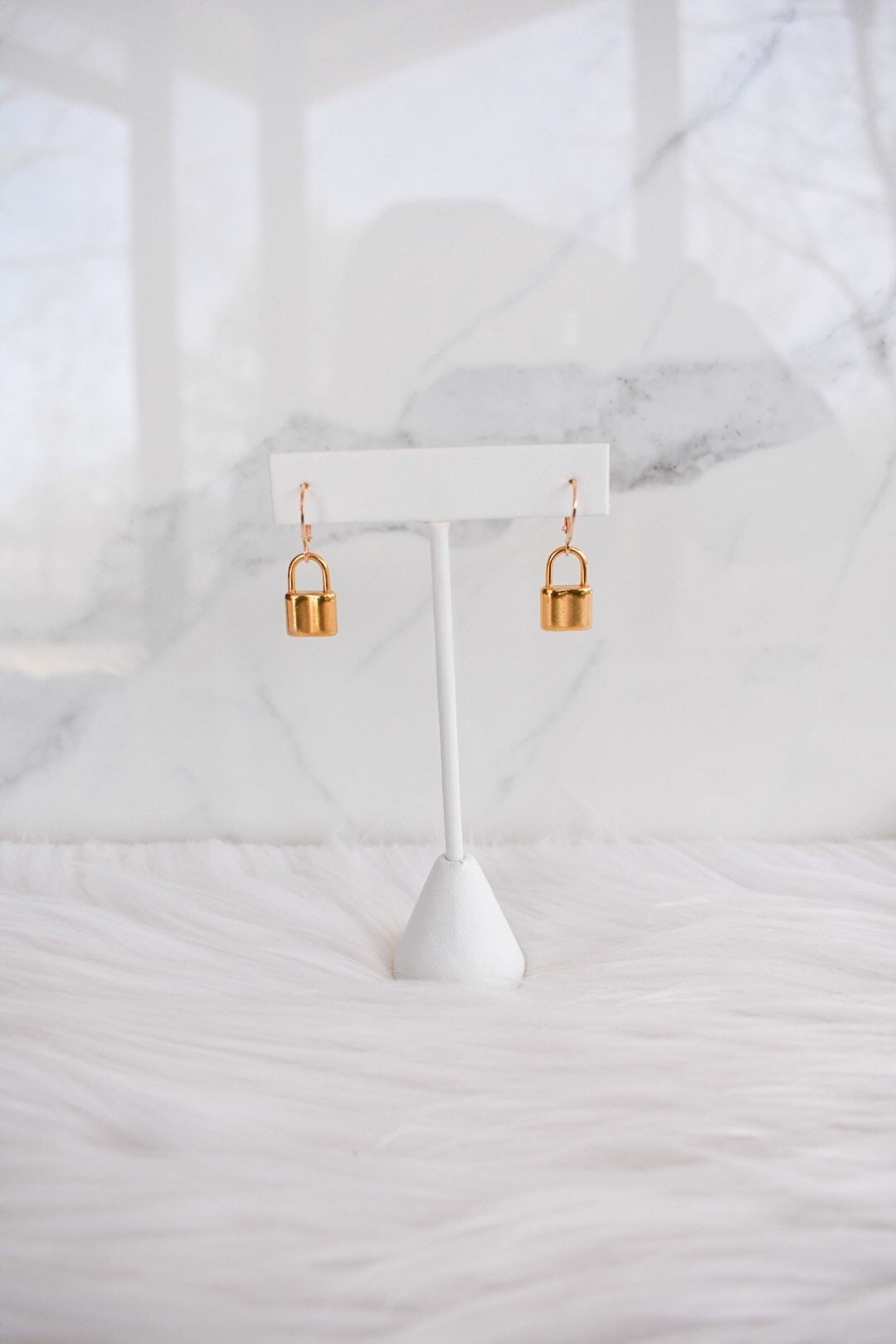 Padlock Huggie Earrings, Mini Lock Earrings, Lock Huggies, Gold Lock ...