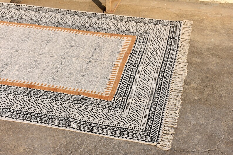 5x8 Feet Indian Rugs Cotton Rug Woven Rug Area Rugs for | Etsy