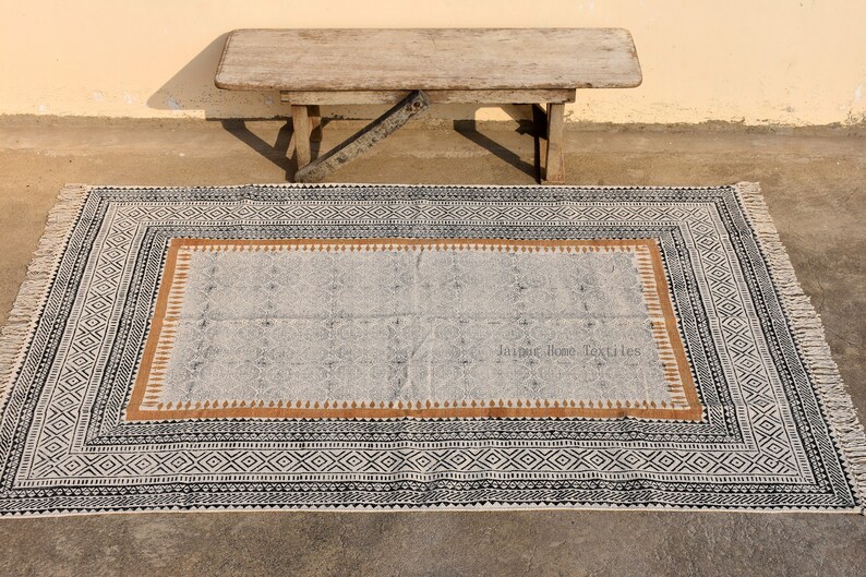 5x8 Feet Indian Rugs Cotton Rug Woven Rug Area Rugs for | Etsy