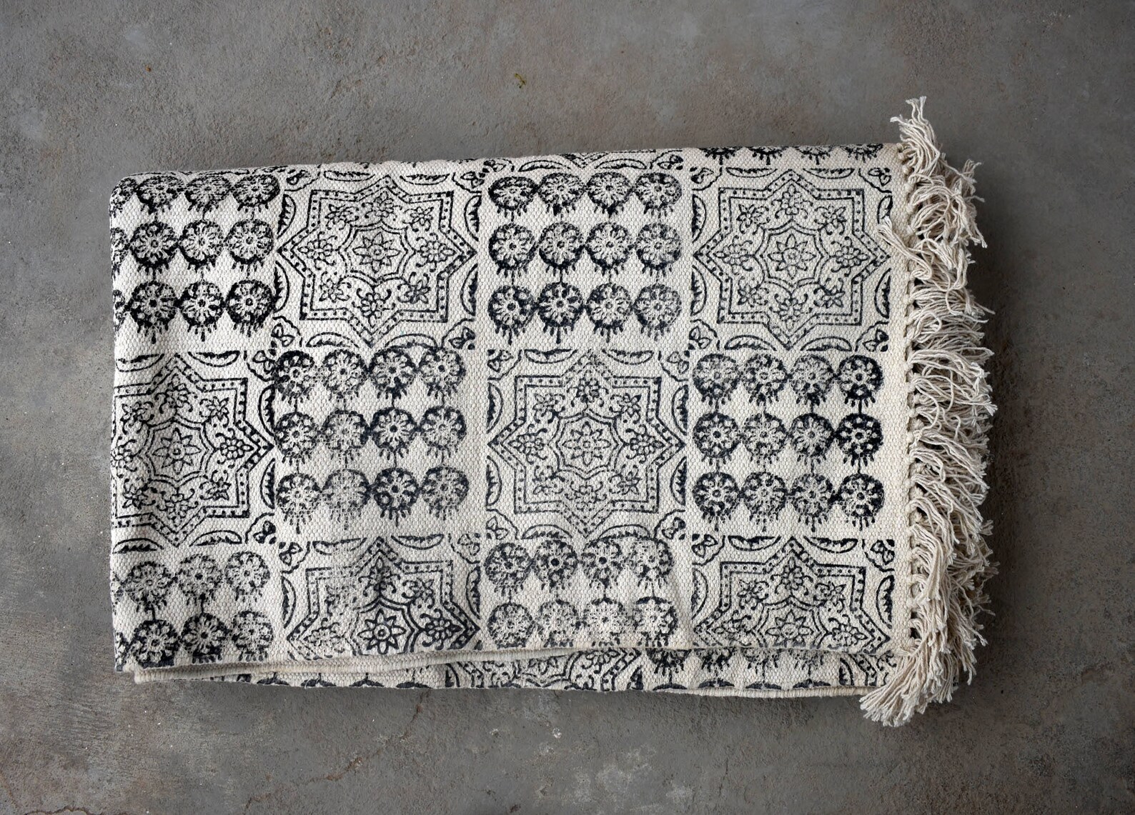 Off White/ Black Border Cotton Rug Modern Rug Geometric Rug | Etsy