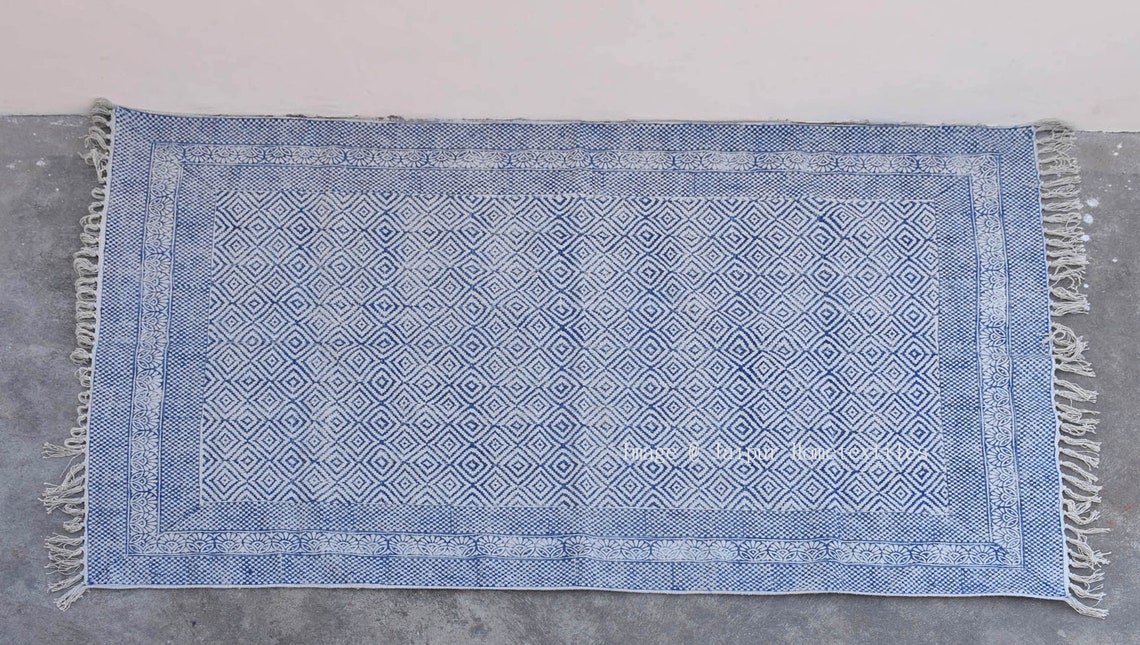 3x5ft Indian Rugs Cotton Rug Woven Rug Area Rugs for Sale | Etsy
