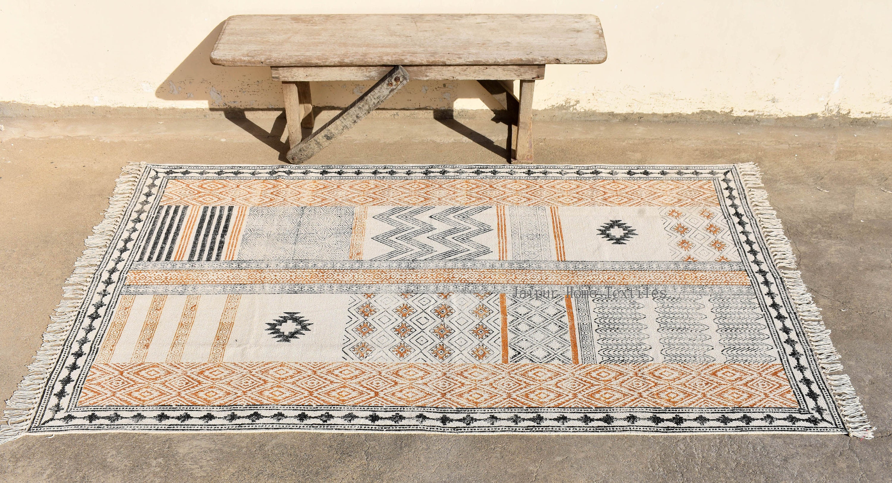 12x16 Feet Indian Rugs Cotton Rug Woven Rug Area Rugs for - Etsy