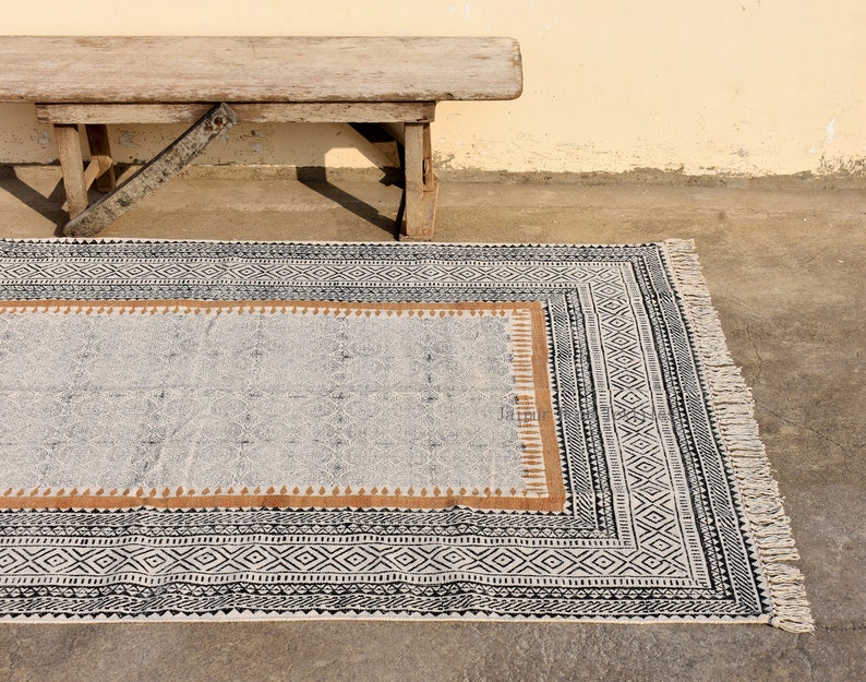 5x8 Feet Indian Rugs Cotton Rug Woven Rug Area Rugs for | Etsy