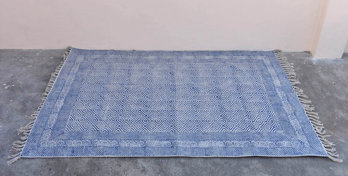 3x5ft Indian Rugs Cotton Rug Woven Rug Area Rugs for Sale - Etsy