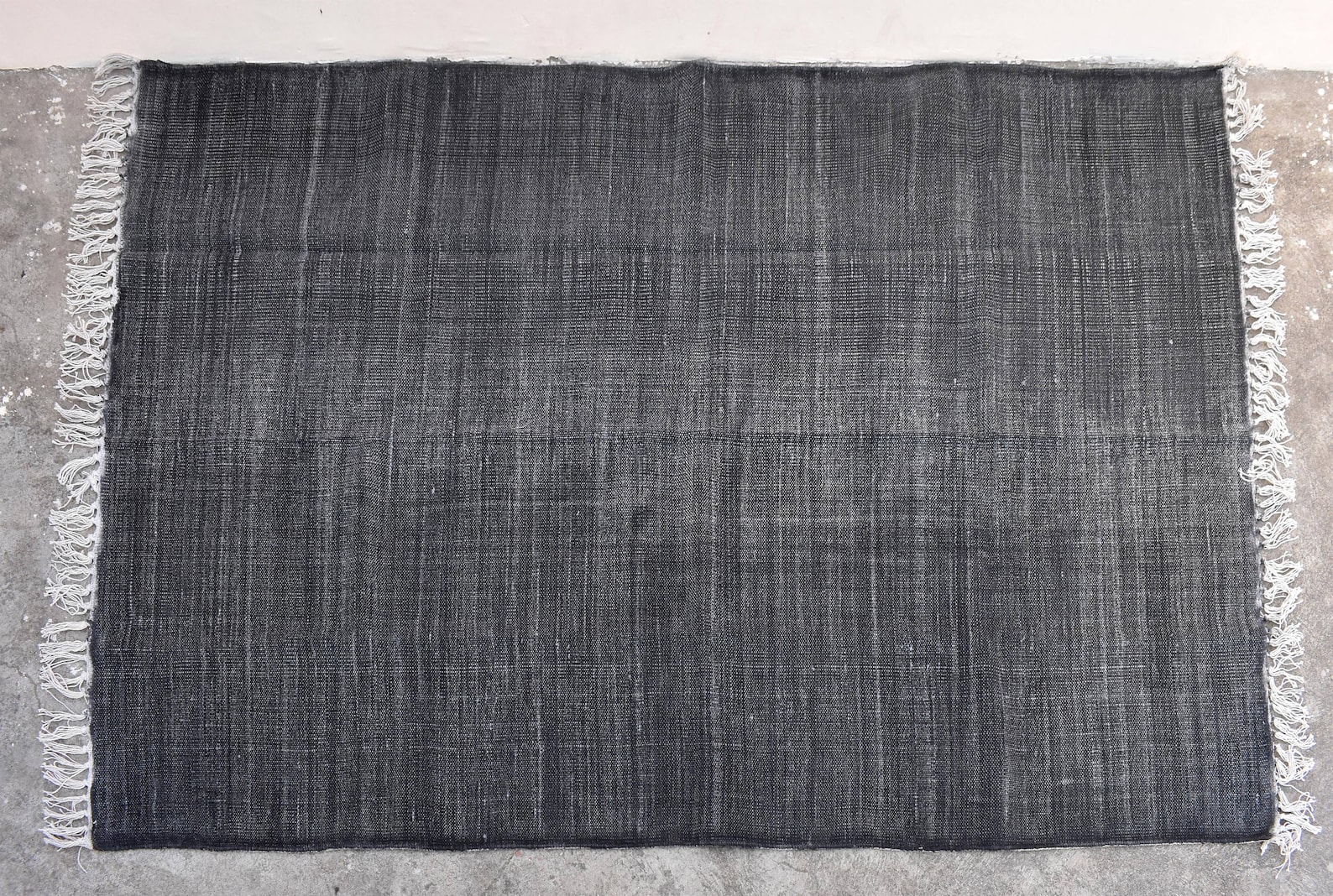 Large 8x10 Ft Black Cotton Rug Carpet Kilim Modern Rug - Etsy