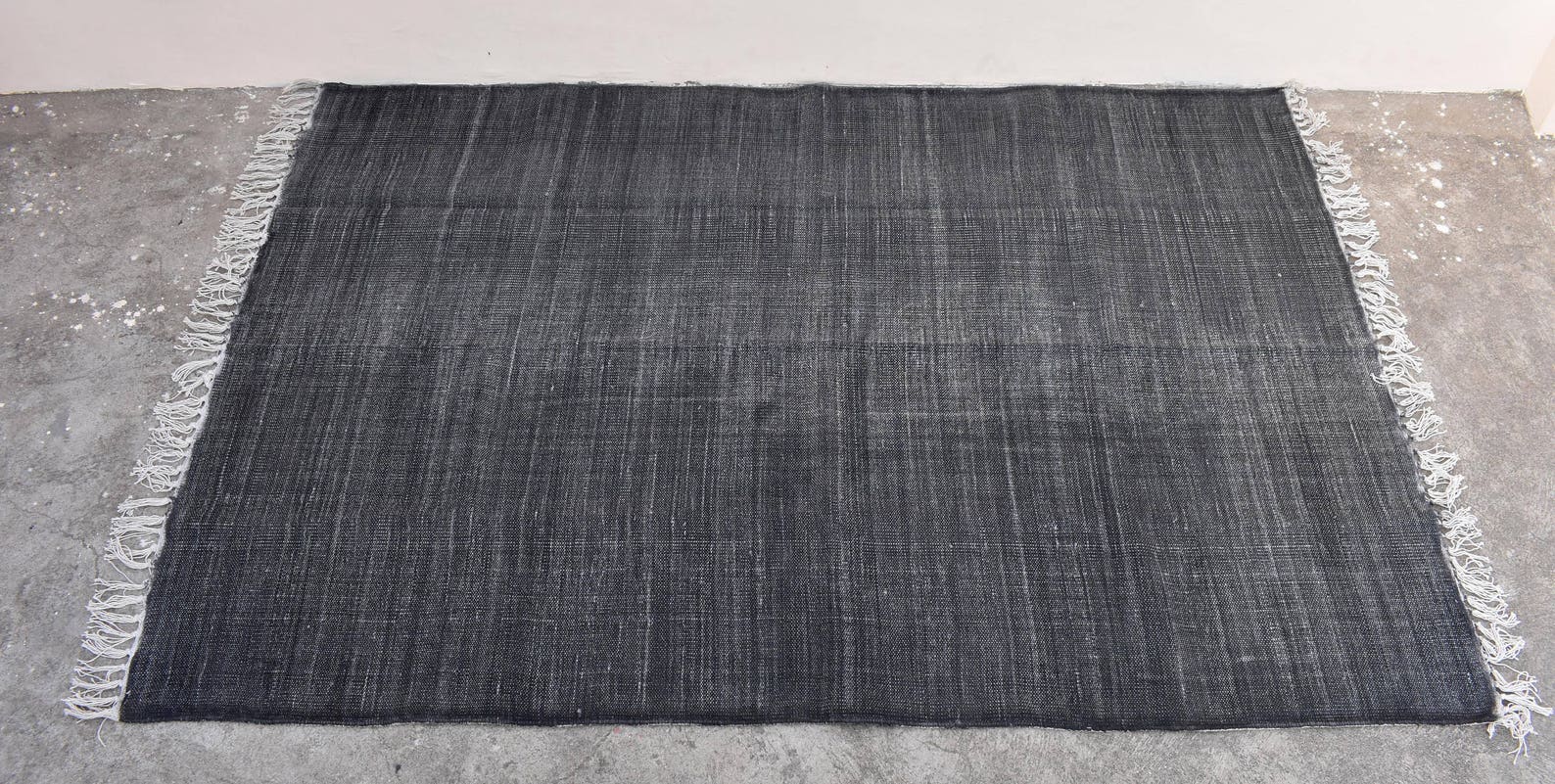 Large 8x10 Ft Black Cotton Rug Carpet Kilim Modern Rug - Etsy