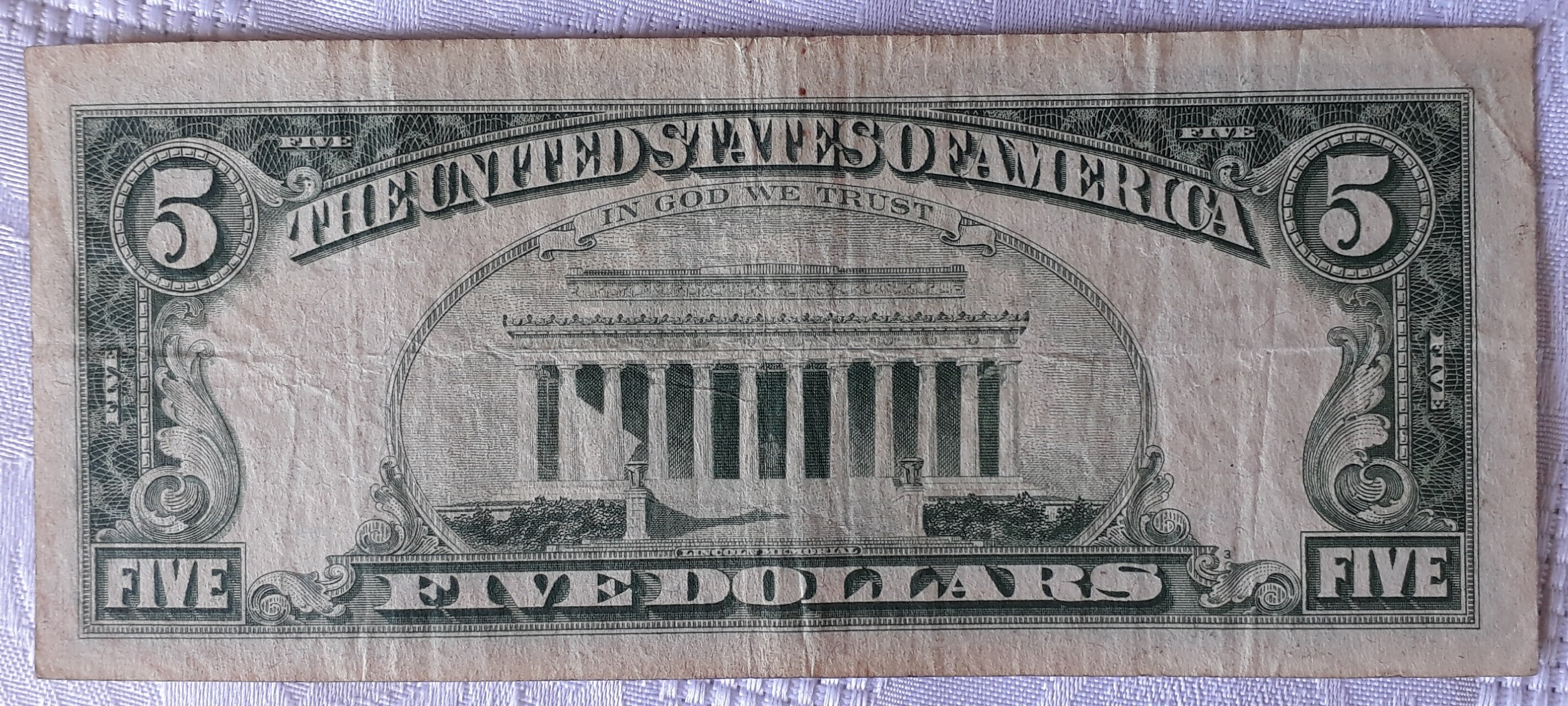 1963 5 Dollar Red Seal US Note (rare) - Etsy