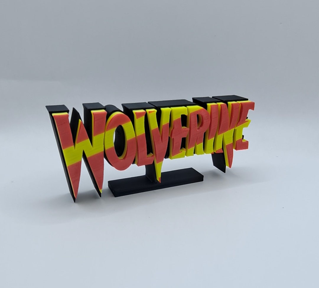 X-MEN Wolverine Logo Sign Desktop Shelf Art - Etsy