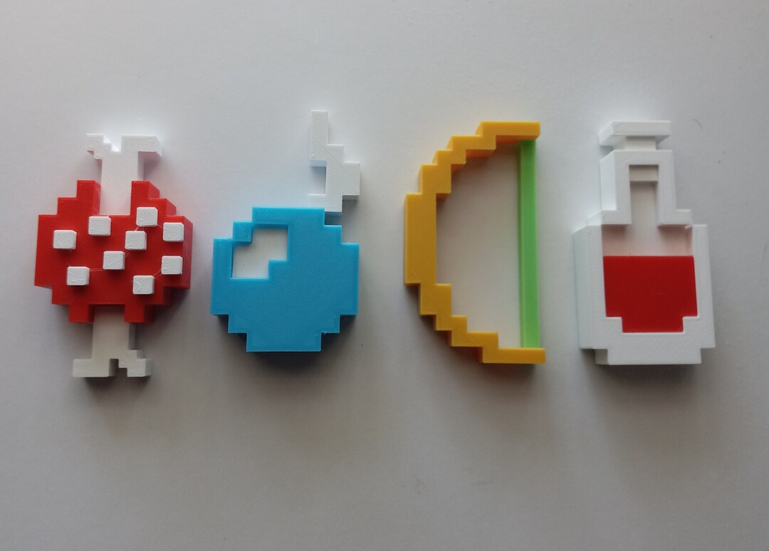 4 Video Game Legend of Zelda Kitchen Magnets Bomb, Meat Bone, Red ...