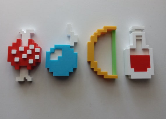4 Video Game Legend of Zelda Kitchen Magnets Bomb Meat Bone - Etsy