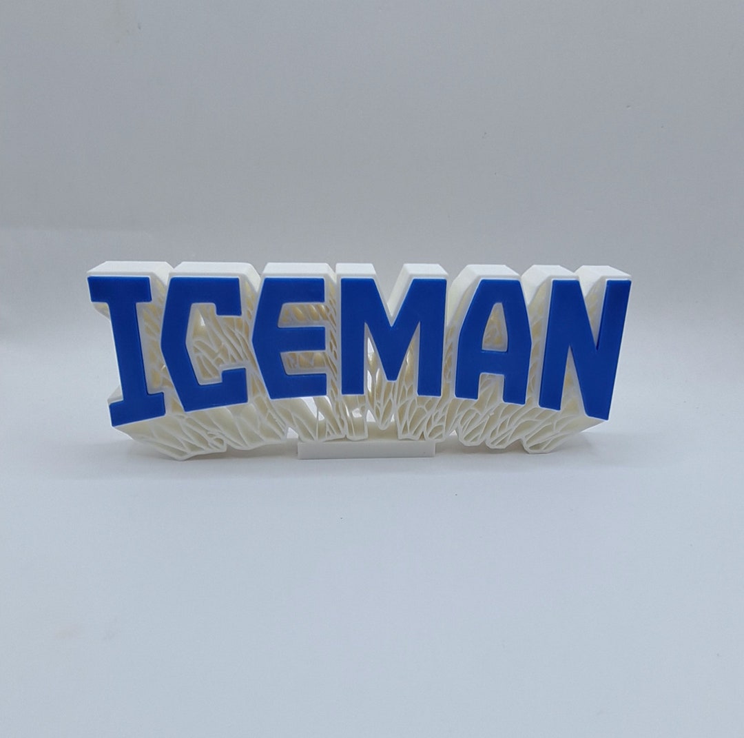 X-MEN ICEMAN Logo Sign Desktop Shelf Art - Etsy