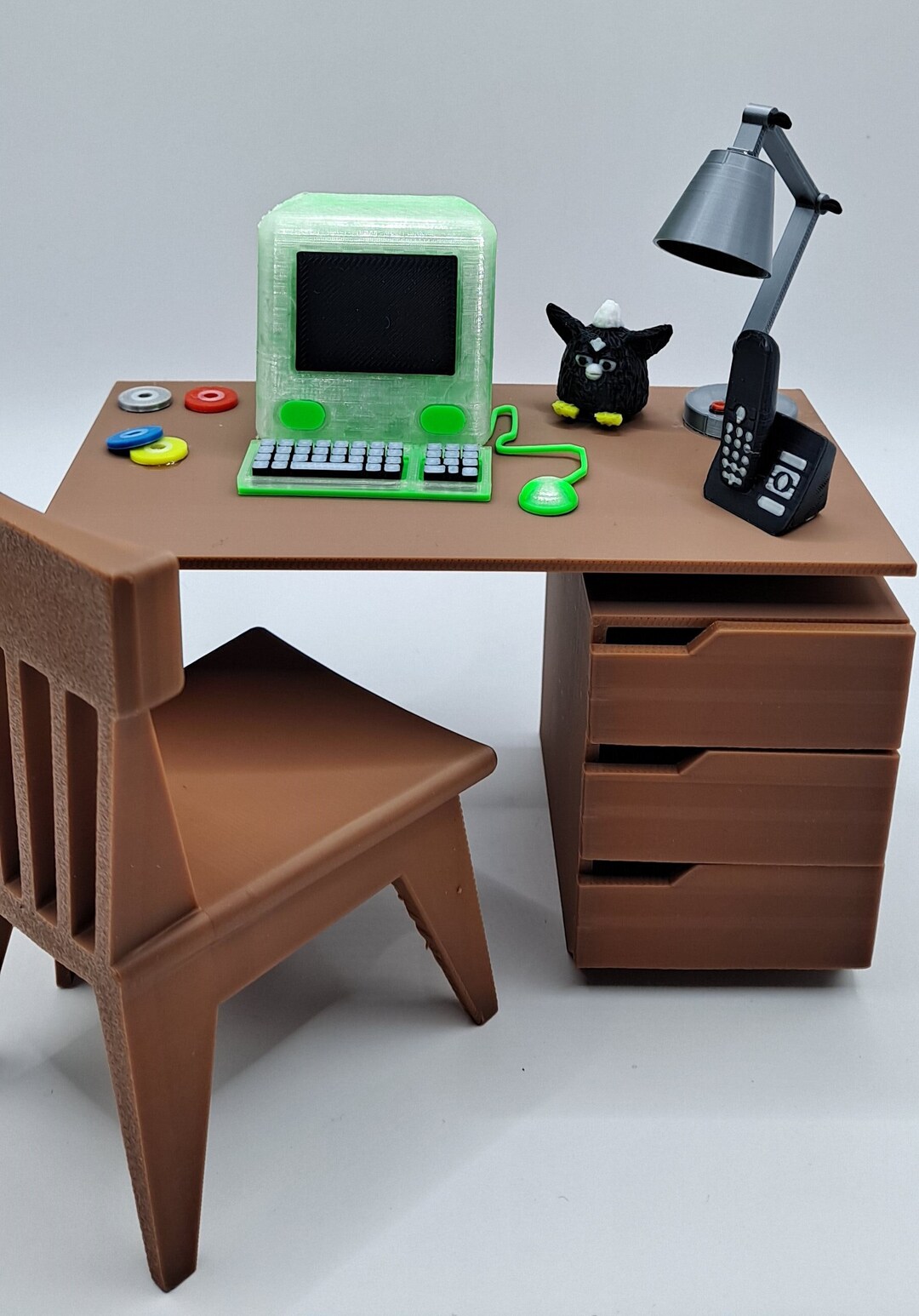 1998 Apple Imac G3 Computer on Desk Diorama Desk Art With Lamp ...