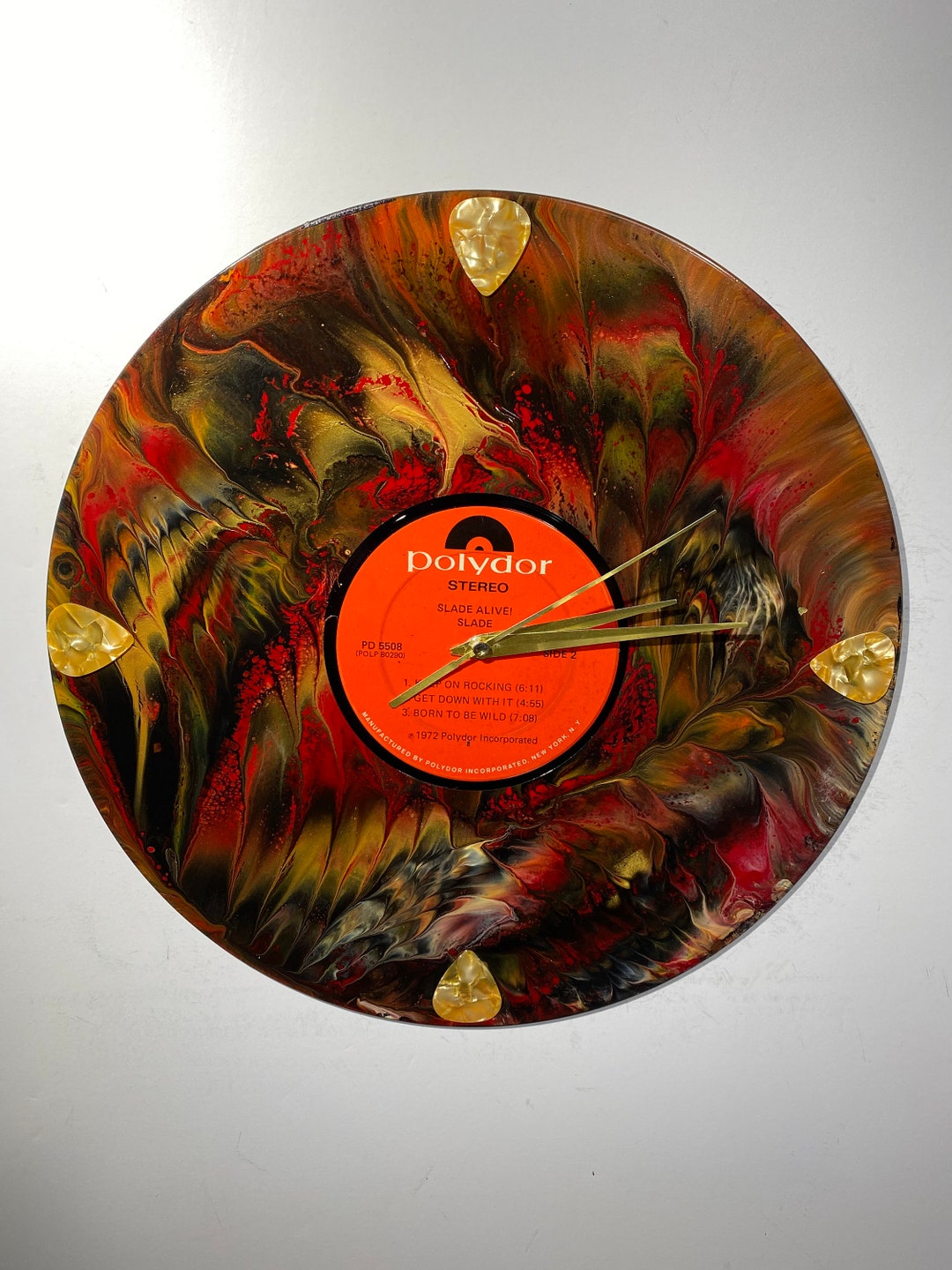 Slade, Up-cycled Record Album Wall Clock, Rock and Roll Fan, Recycled ...