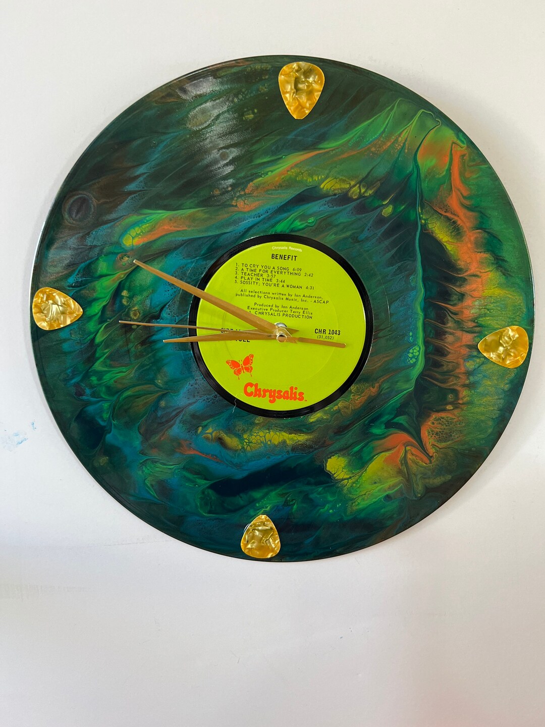 Jethro Tull, Clock- Hand Painted Record Album Clock - Wall Art - Room ...