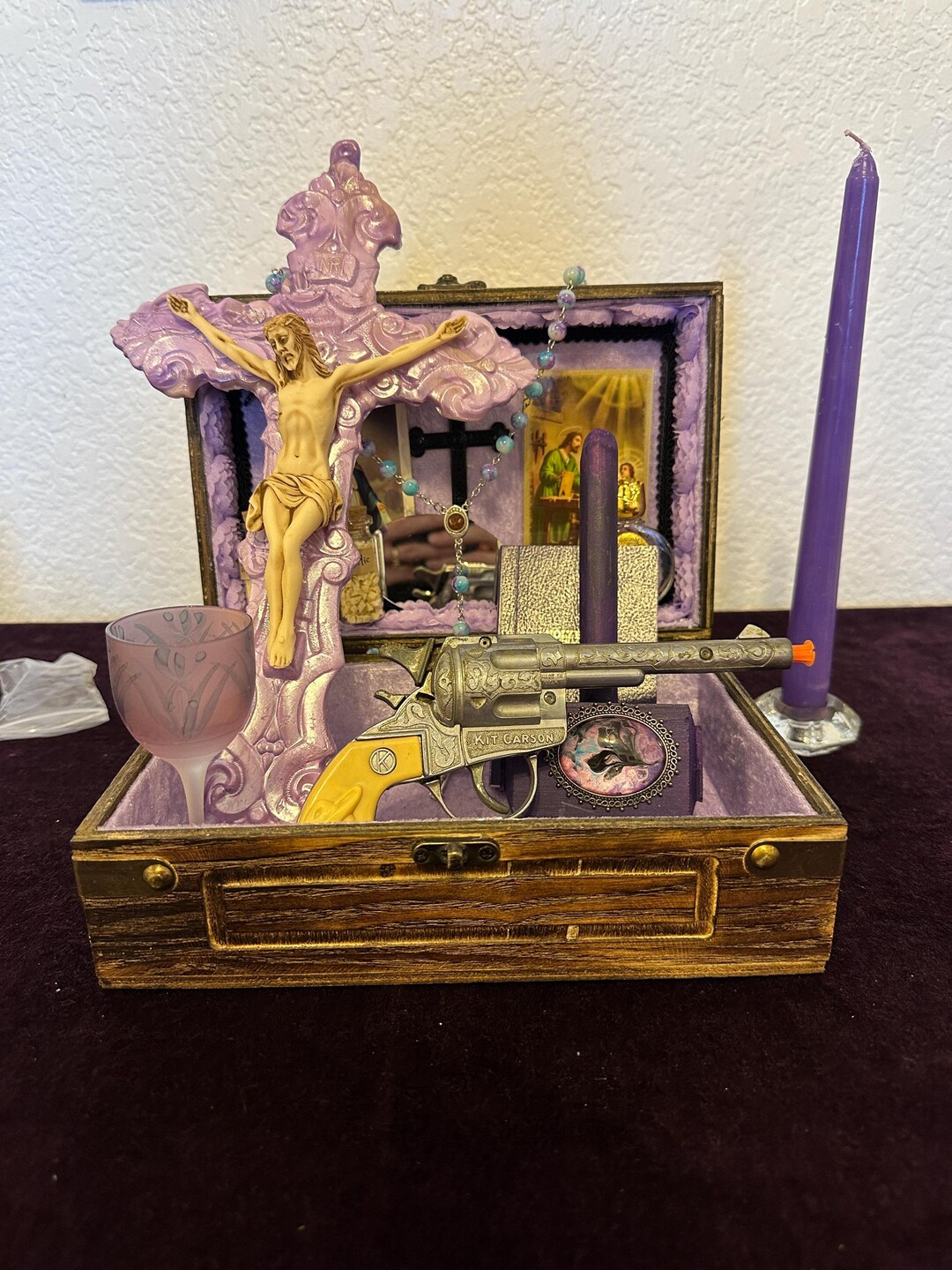 Vampire Slayer Kit, Treasure Box, Dracula Memorabilia, Crucifix, Rosary ...