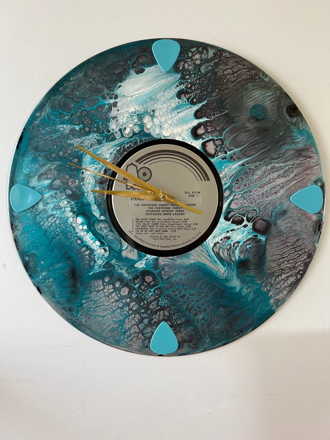 The Partridge Family- Hand Painted Record Album Clock - Wall Art - Room ...