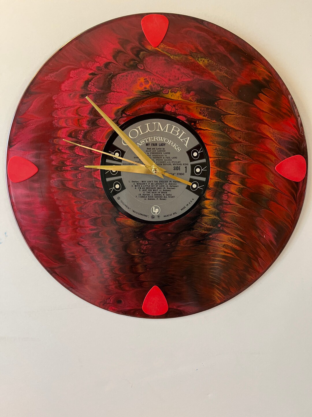 My Fair Lady Hand Painted Record Album Clock - Wall Art - Room Decor ...