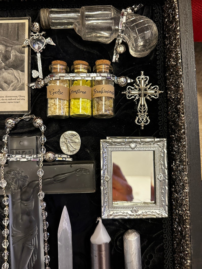 Vampire Slayer Kit Shadow Box Dracula Memorabilia Crucifix - Etsy