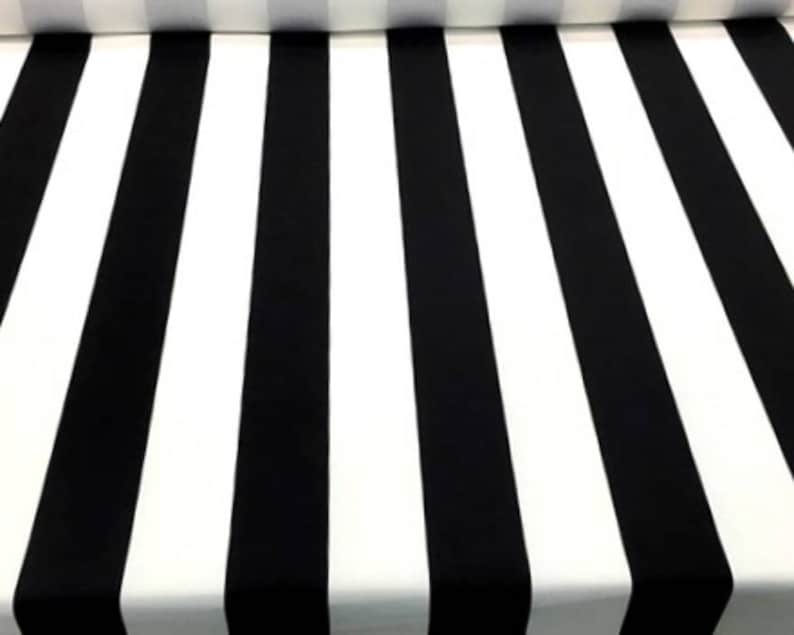 Black and White Striped Upholstery Fabric Wide Striped Fabric | Etsy