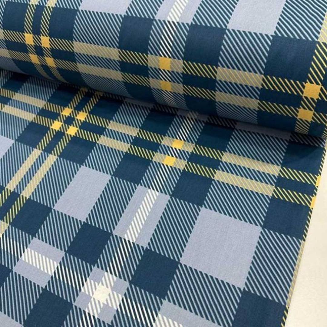 5 Colors Tartan Plaid Check Cotton Poplin 94 Wide Fabric by the Yard - Etsy