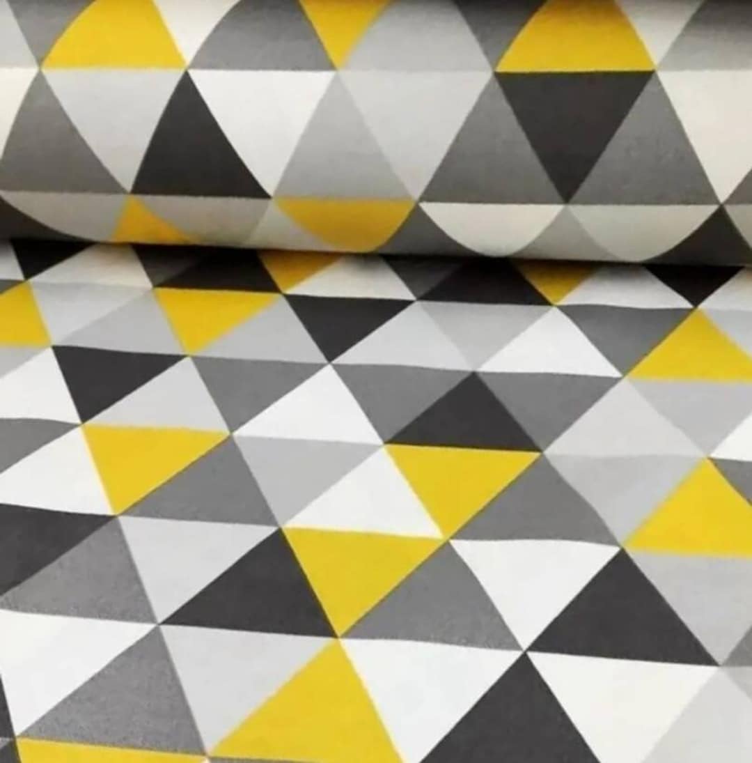 Triangles Upholstery Fabric by the Yard, Geometric Fabric, Scandinavian ...
