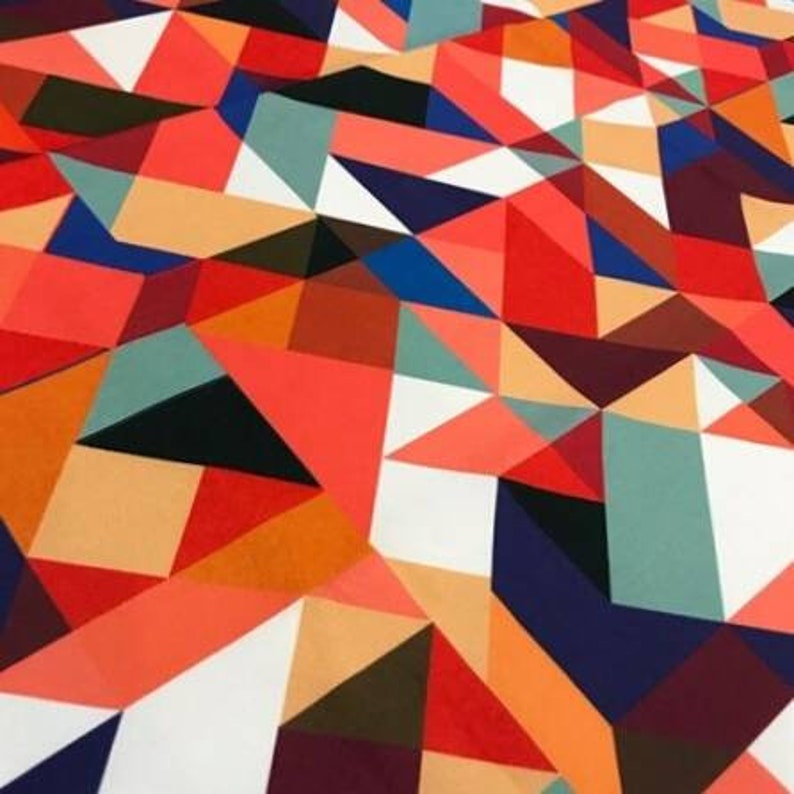 Color Block Upholstery Fabric by the Yard Geometric Fabric - Etsy