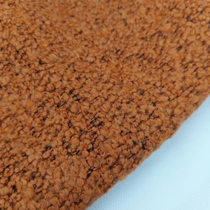 Orange Boucle Upholstery Fabric by the Yard, Heavy Luxury Furnishing ...