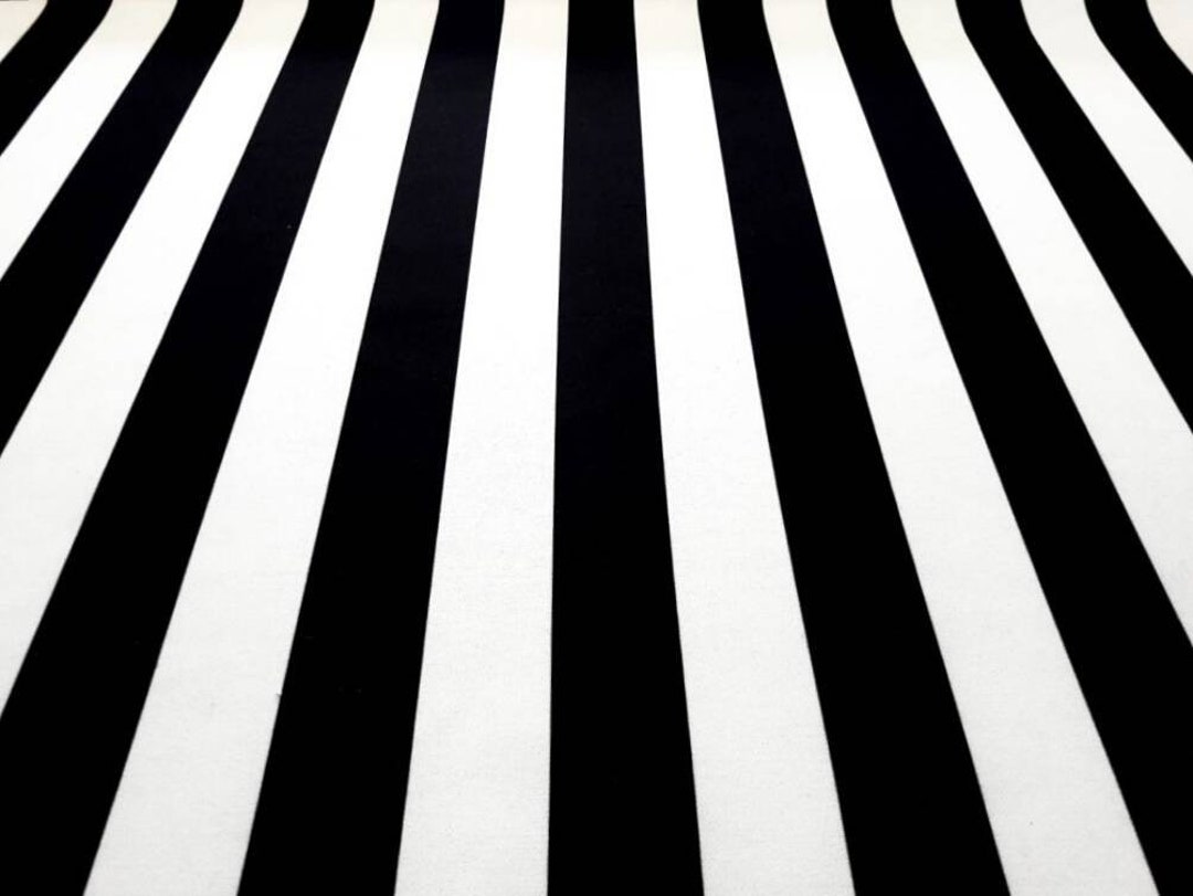 Black and White Striped Fabric for Upholstery Drapery, Monochrome ...