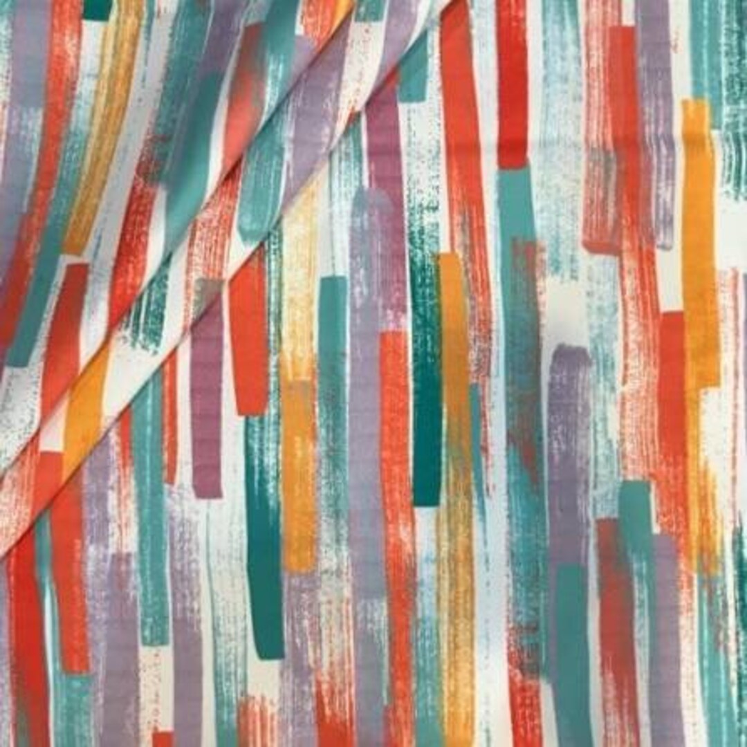 Colorful Stripes Boho Fabric by Yard, Bohemian Upholstery Fabric ...