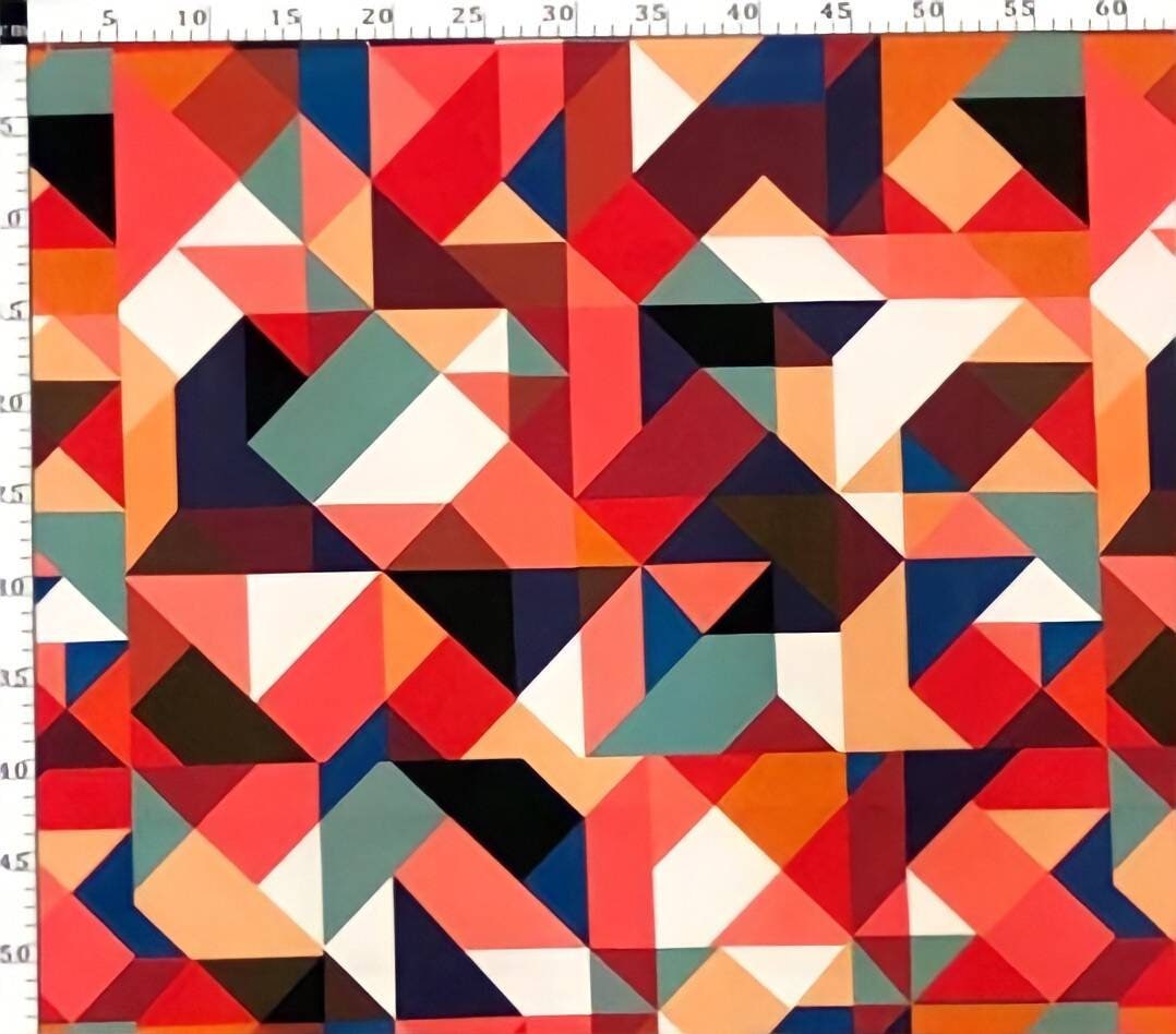 Color Block Upholstery Fabric by the Yard Geometric Fabric - Etsy