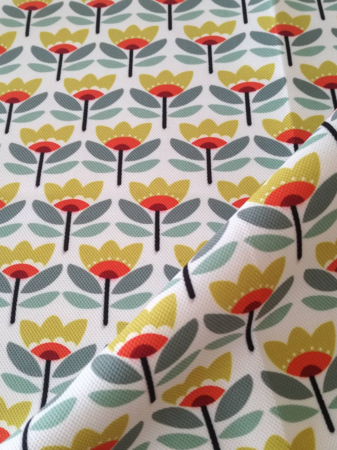 Scandi Floral Fabric by Yard, Upholstery Drapery Fabric for Curtains ...