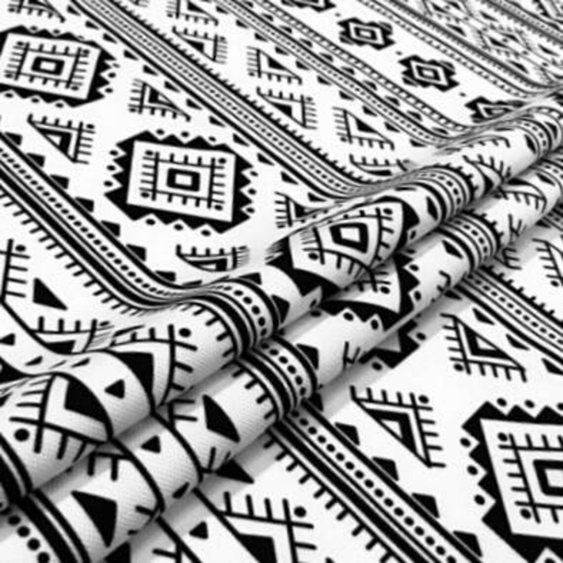 Black and White Aztec Fabric, Upholstery Home Decor Fabric by the Yard ...